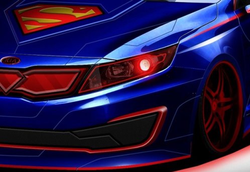 Kia teases Superman themed Optima Hybrid coming to Chicago | Torque News